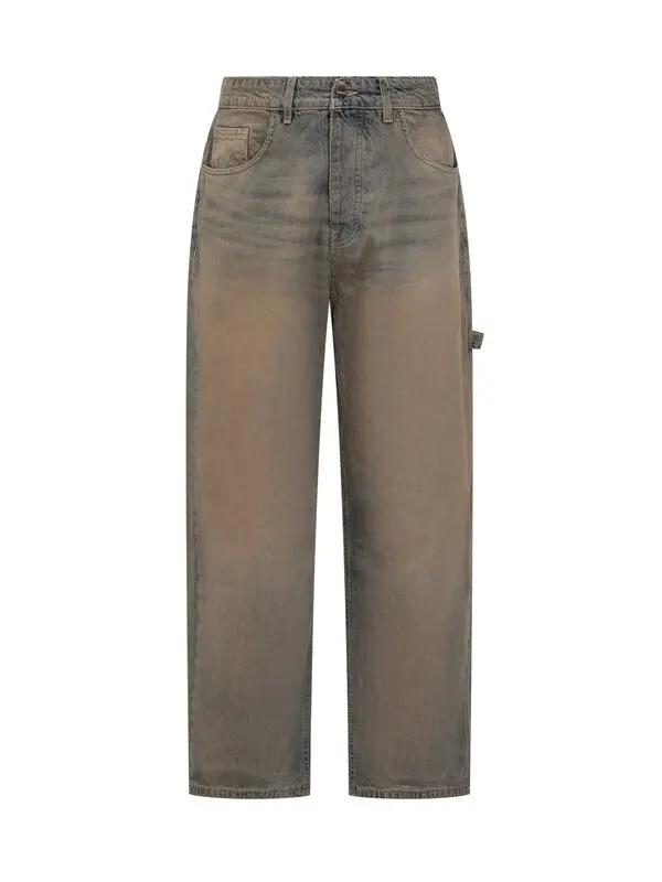 BARROW Vintage-inspired Denim Jeans - Rust Denim