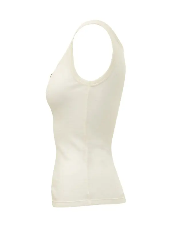 Versace Ribbed Tank Top With Logo Detail