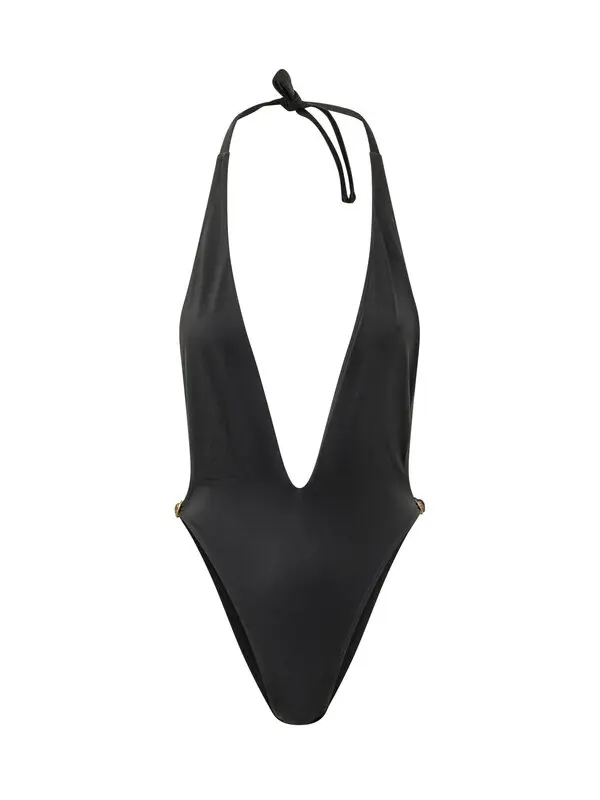 Versace Halterneck One Piece Swimsuit - Black