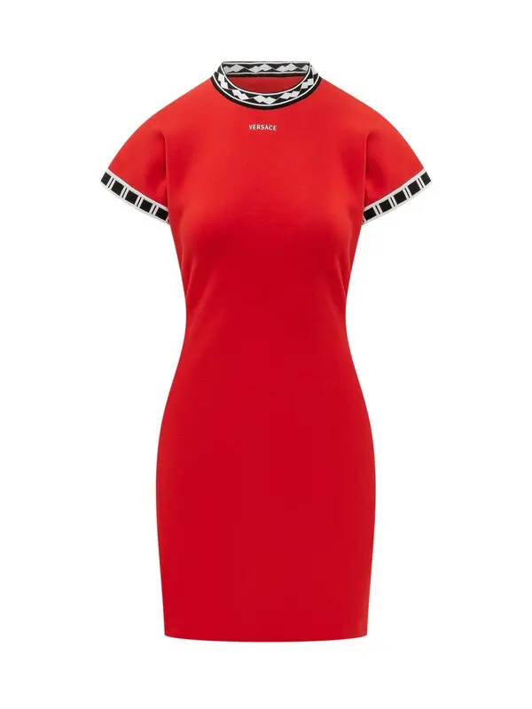 Versace Knit Athletic Dress - Scarlet
