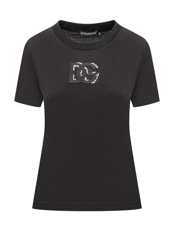 Dolce & Gabbana Logo Appliqué T-shirt - Nero