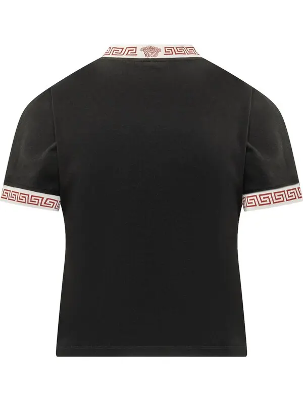 Versace Greek Oasis Graphic T-shirt - Black