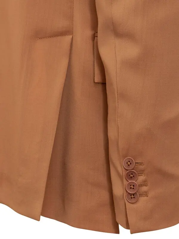 COSTUMEIN Tailored Wool Blazer With Minimalist Design - Coccio