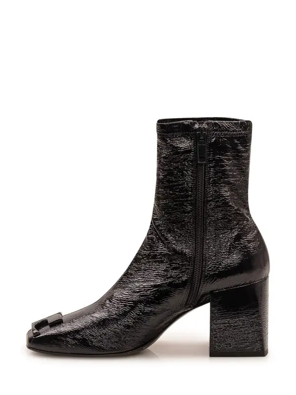 COURREGES REEDITION Reedition Ankle Boots In Lambskin Leather - Navy