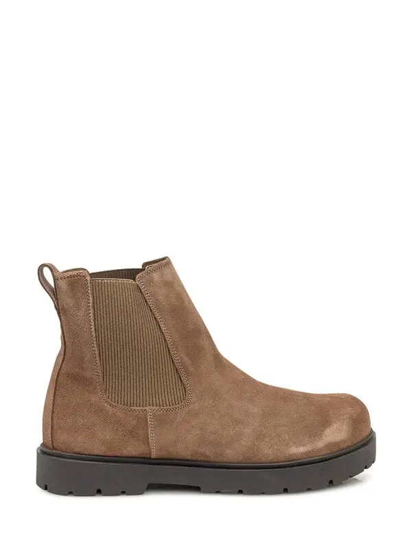 BIRKENSTOCK Suede Ankle Boots - Dark Tea