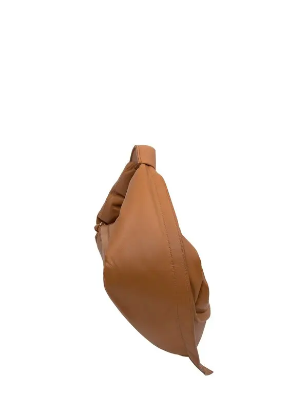 FEDERICO CINA Maxi Tortel Linen Handbag - Camel