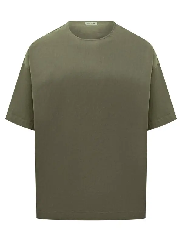 Fear Of God Fearless Statement T-shirt Woven Design - Willow