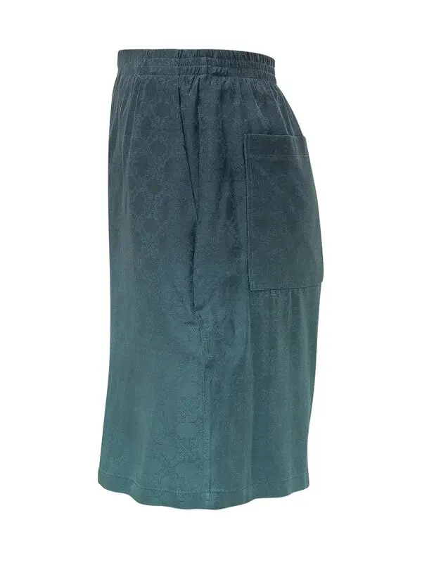 Off-White Arrow Bowling Shorts With Bow Detail - Dark Slate