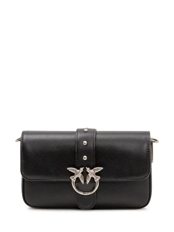 Pinko Slouchy Love One Mini Shoulder Bag - Nero/old Silver