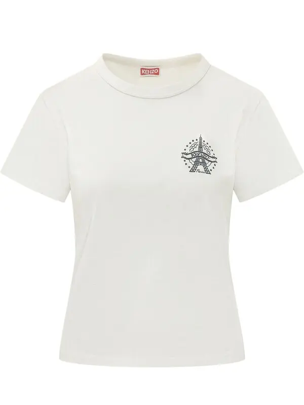 Kenzo Eiffel Tower Graphic T-shirt - Off-white