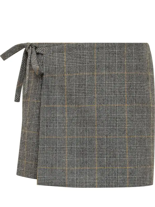 Kenzo Wool Wrap Short Skirt