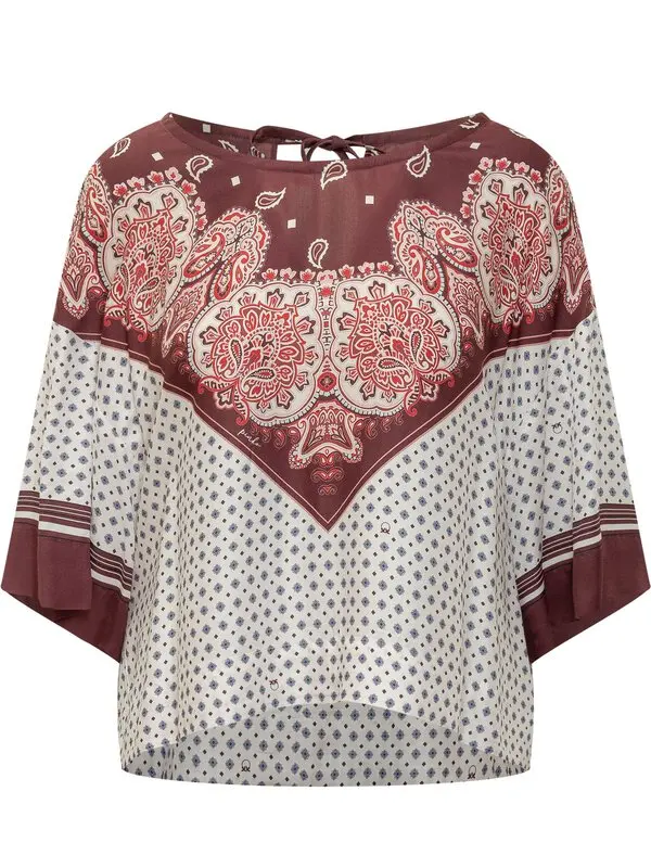 Pinko Mini Twill Shirt - Mult.bordeaux/rosso