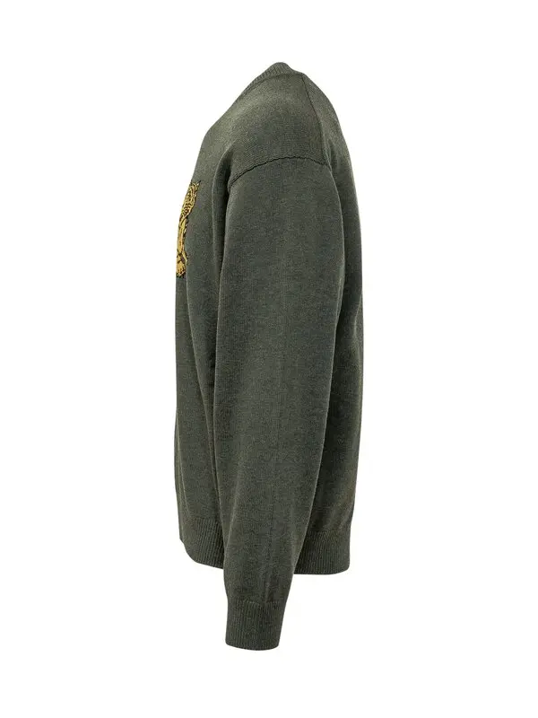 Kenzo Jumping Tiger Sweater In Wool-cotton Knit