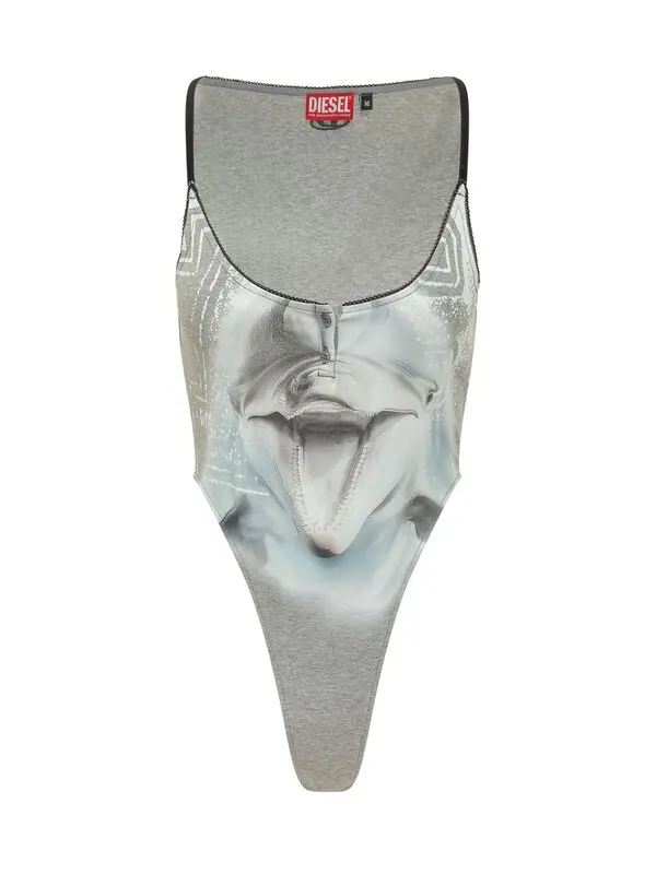 DIESEL® Graphic Print Top - Argento
