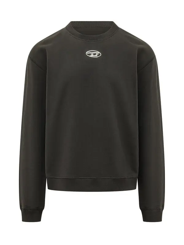 DIESEL® Contemporary Logo Sweatshirt - Nero
