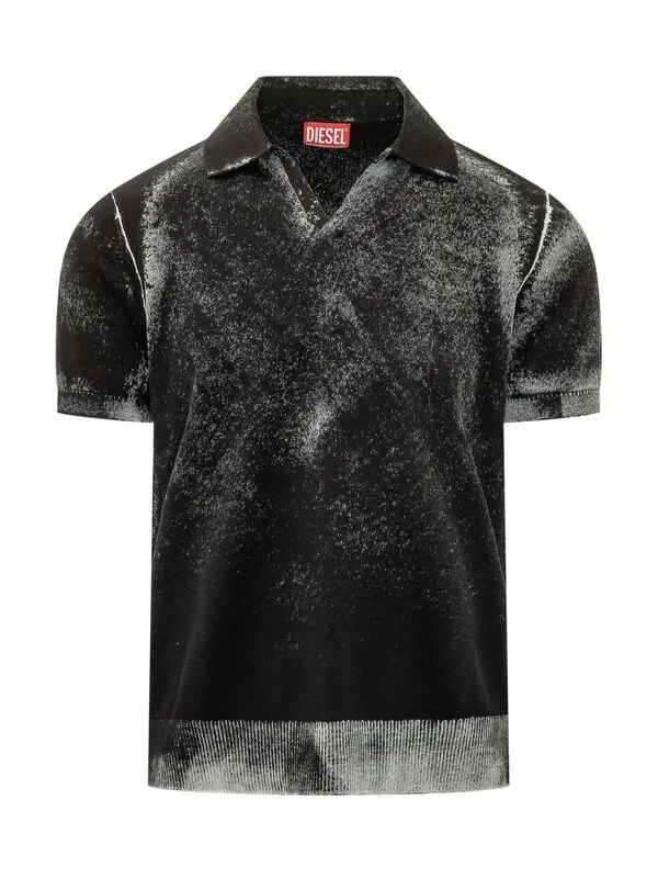 DIESEL® Cut Sleeve Polo With Classic Collar