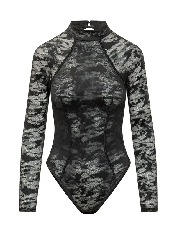 DIESEL® Mini Bodysuit With Unique Detailing - Nero