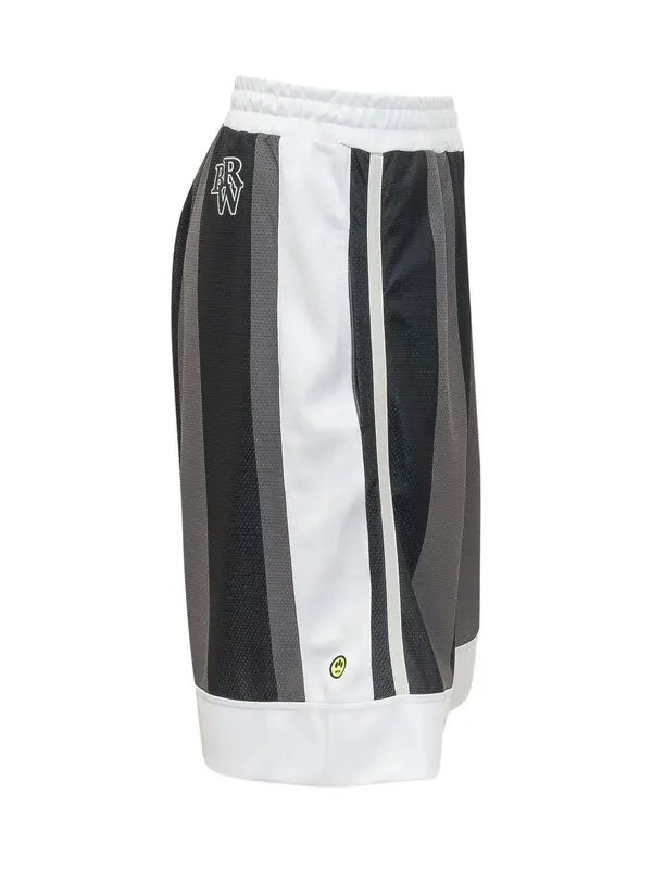 BARROW Mesh Mini Bermuda Shorts With Striped Print