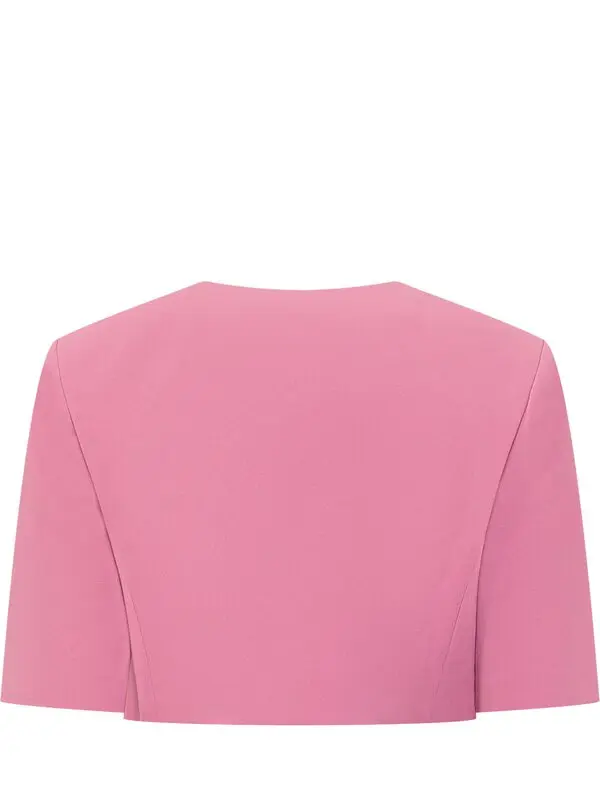 Pinko Stylish Mini Canvas Blazer - Rosa Ibis