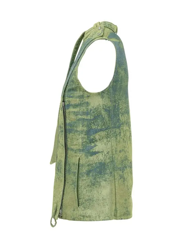DIESEL® Stylish Sleeveless High-neck Vest - Verde