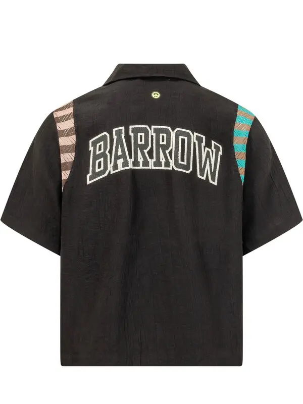 BARROW Viscose Mini Shirt With Cut Sleeves