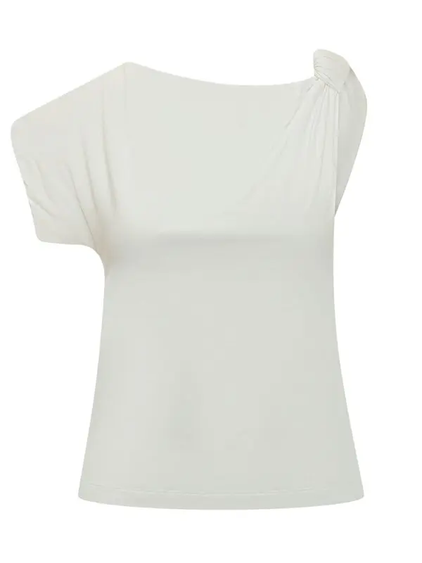 Pinko Draped Paint Splatter Mini Top - Bianco
