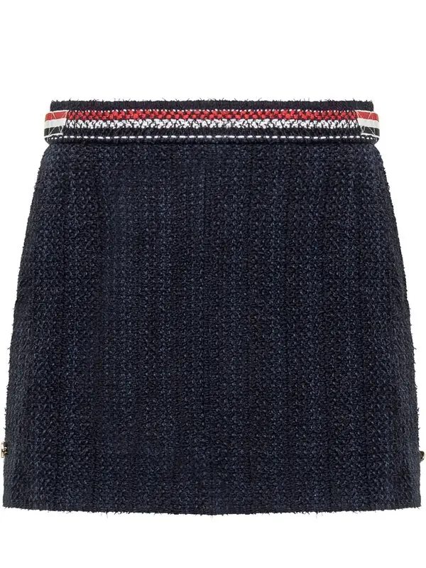 Thom Browne Tweed Mini Skirt - Navy
