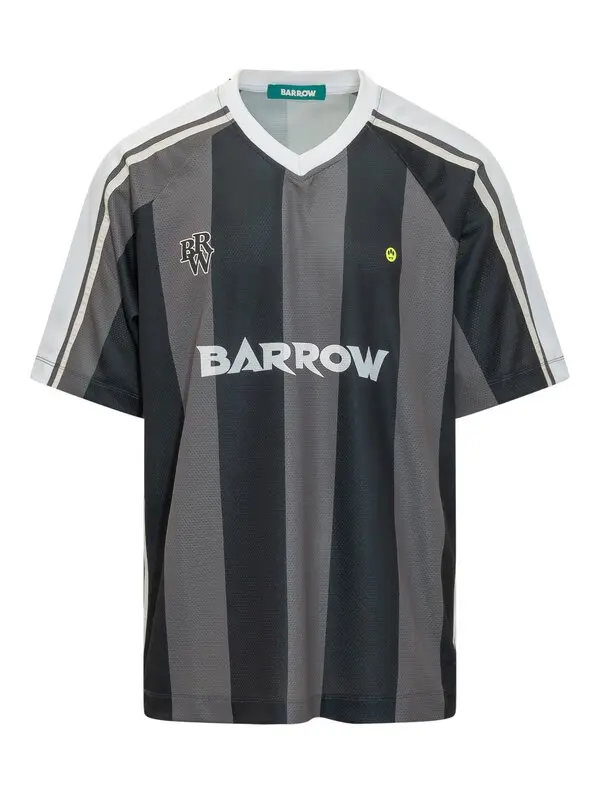 BARROW Sporty Striped Mini T-shirt - Nero