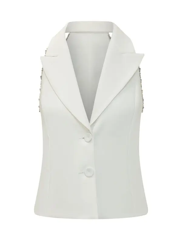 Pinko Structured Gilet With Revers