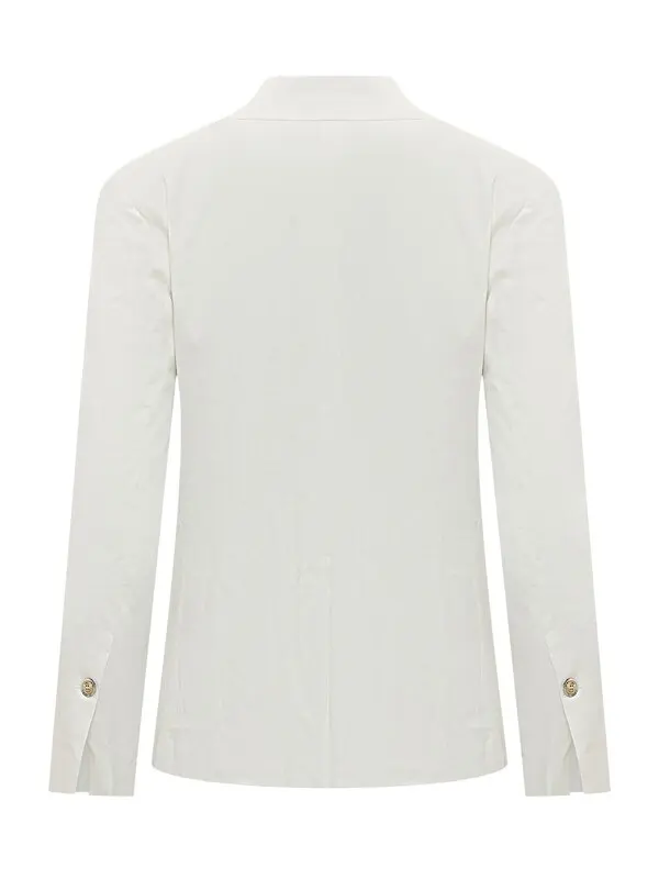 Pinko Chic Linen Blazer Jacket - Bianco