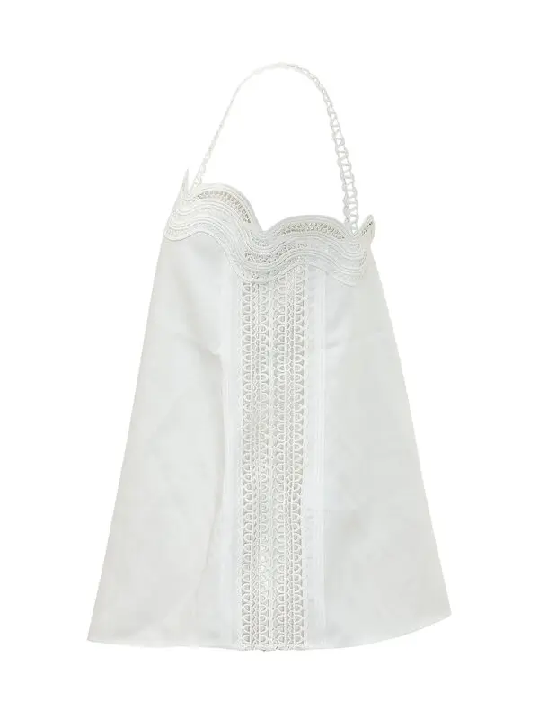 BOSS Elegant Lace-trimmed Short Sleeve Top