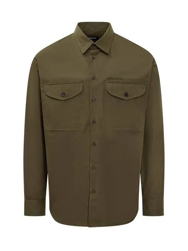 Dsquared2 Classic Cotton Shirt With Front Pockets