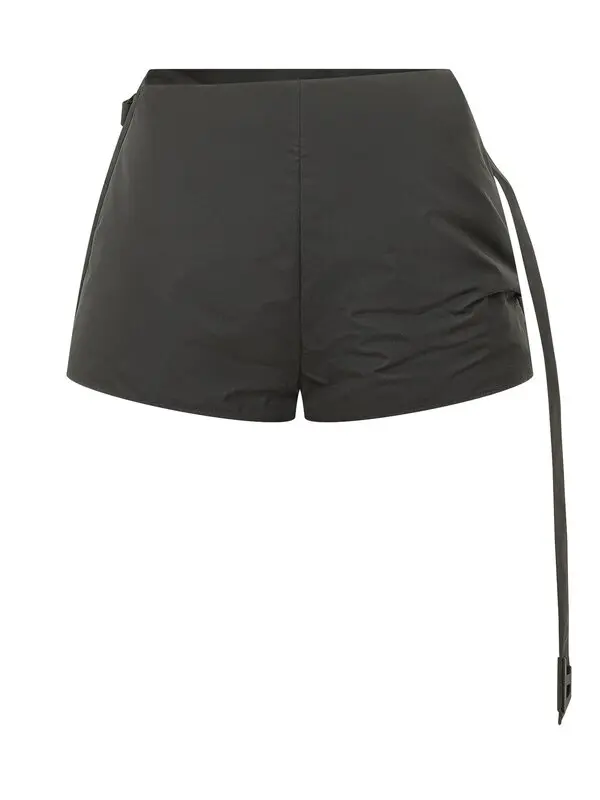 DIESEL® Draped Tie Detailed Mini Shorts - Nero