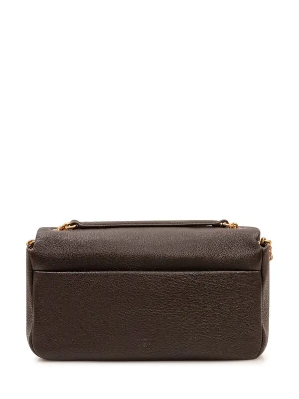 Pinko Soft Horizontal Chain Handbag With Click Closure - Marasca