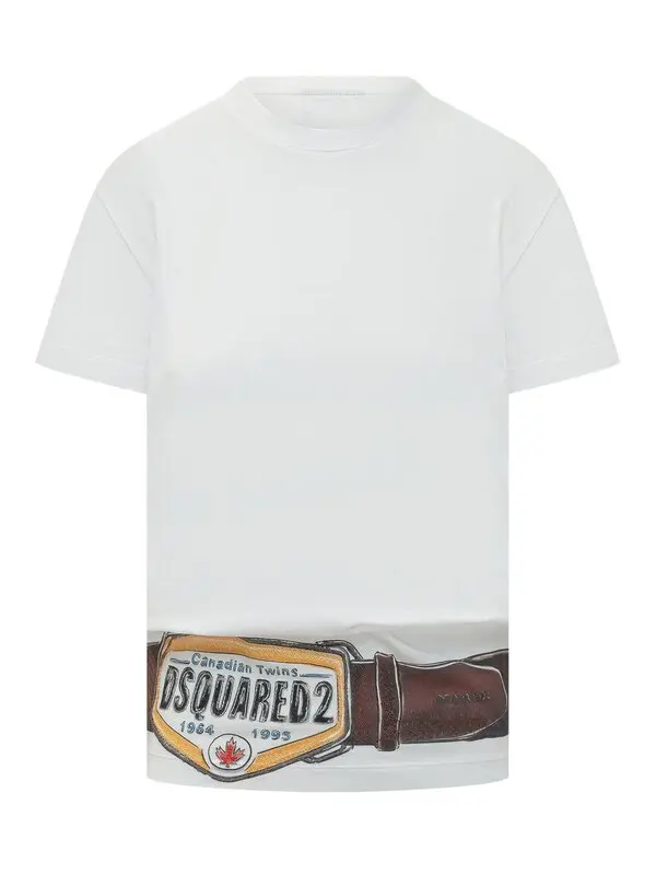 Dsquared2 T-shirt With Stampaint Belt