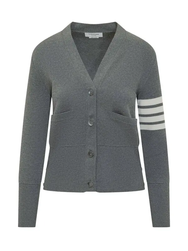 Thom Browne Classic Cardigan With Quattro Detail