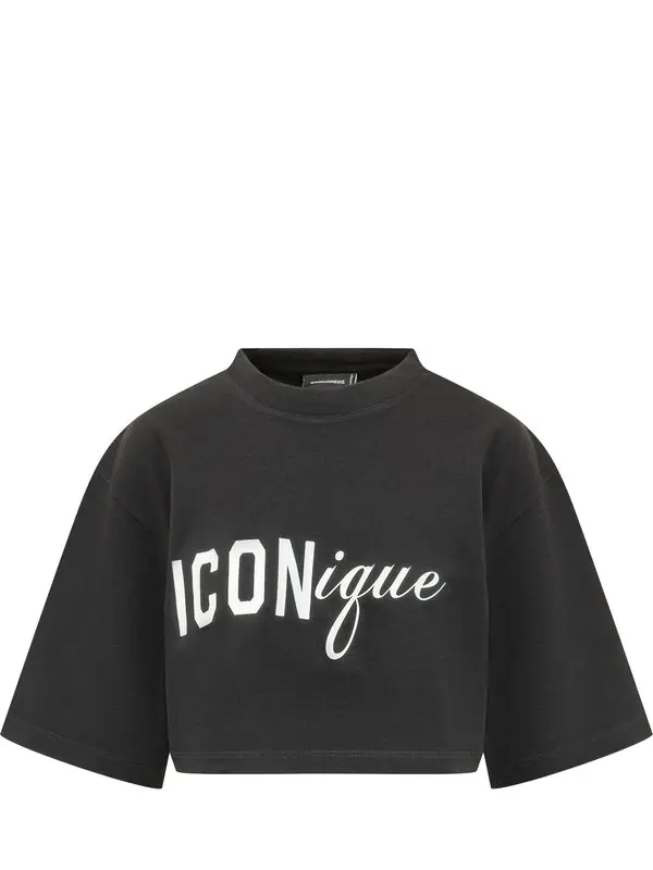 Dsquared2 Graphic Cotton T-shirt - Black
