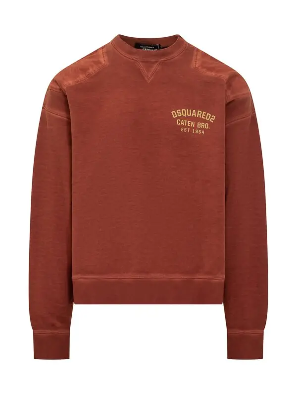 Dsquared2 Logo Embroidered Sweatshirt - Red