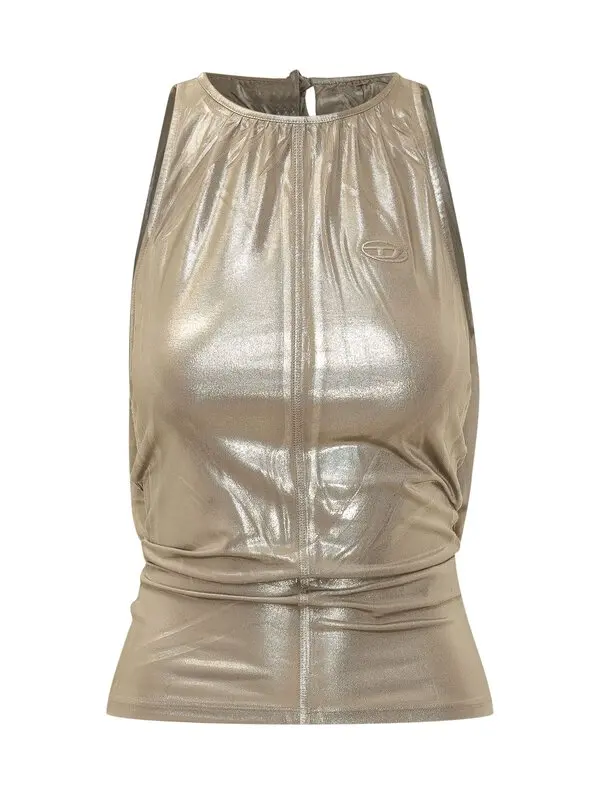 DIESEL® Metallic Halter Neck Top - Oro