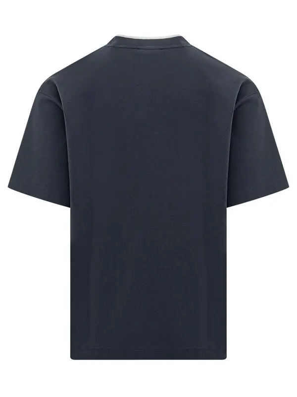 Drole De Monsieur Playful Dog Graphic T-shirt - Navy