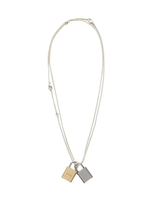 Our Legacy Mini Lock Charm Necklace - Brass