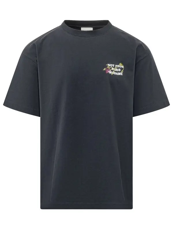 Drole De Monsieur Vine Slogan T-shirt - Navy