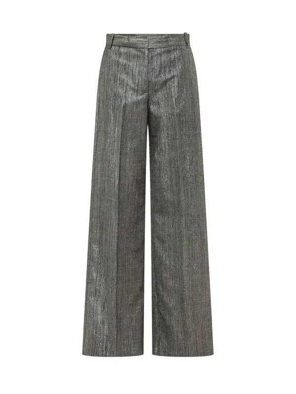 Pinko Citrone Metallic Tailored Trousers - Mult.grigio Argento