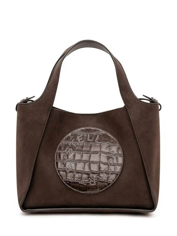 Stella McCartney Logo Crossbody Tote - Coffee
