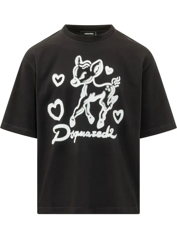 Dsquared2 Loose Fit Tee - Black