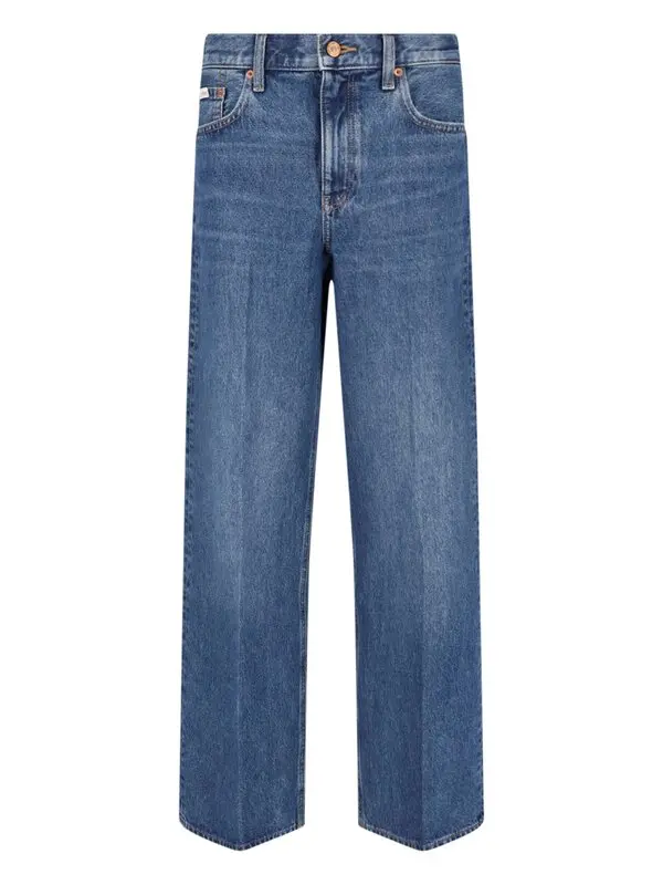 Calvin Klein High-rise Wide-leg Jeans - Blue