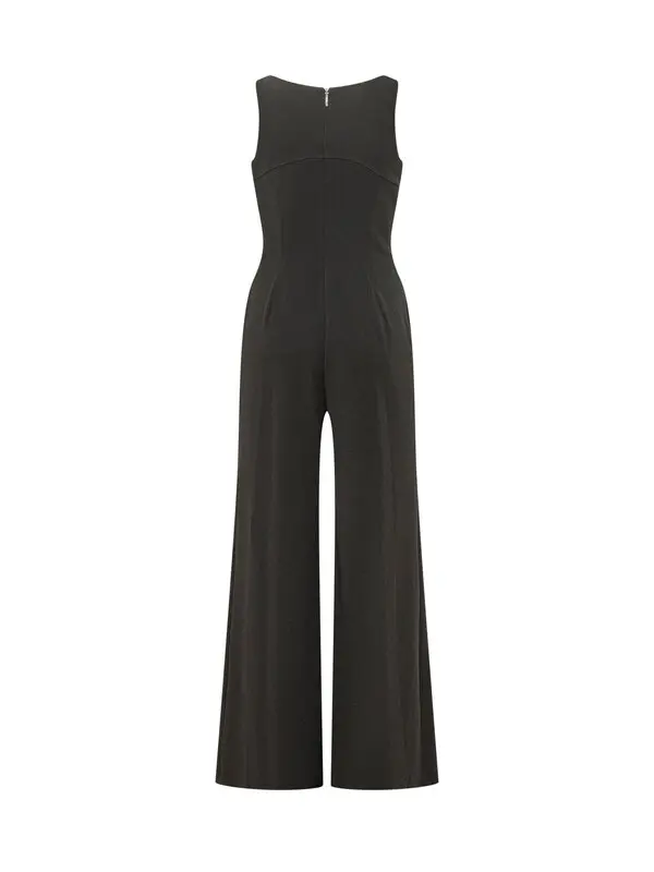 Calvin Klein Sleeveless Wide Leg Jumpsuit - Black