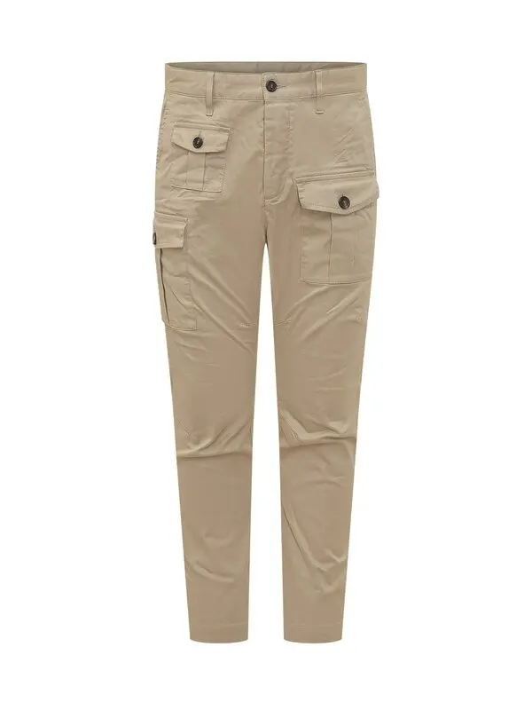 Dsquared2 Cargo Trousers With Pockets - Sand