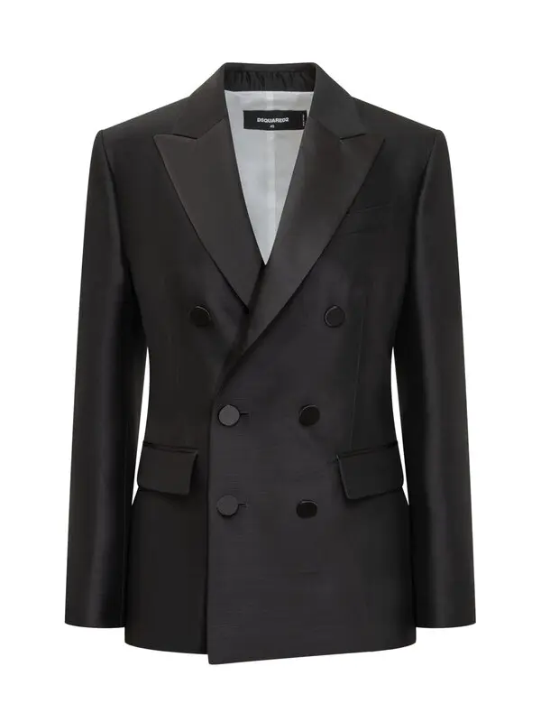 Dsquared2 Virgin Wool And Silk Tailored Jacket