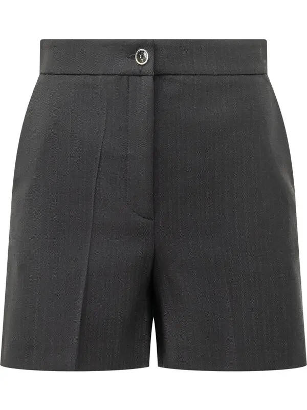 Pinko Wool Tailored Shorts - Blu Marino Cupo